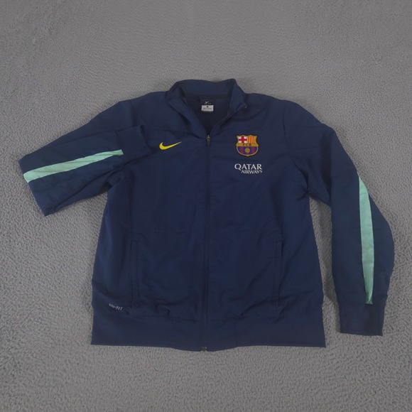 Nike | Jackets & Coats | Nike Jacket Mens L Blue Fc Barcelona Track ...